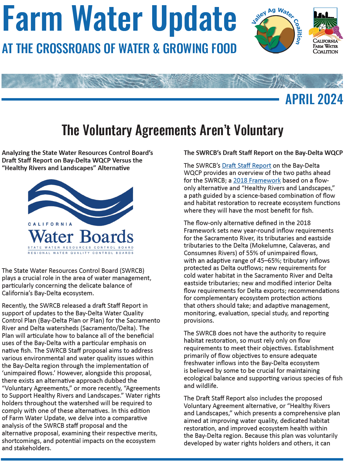 Farm Water Updates - California Farm Water Coalition